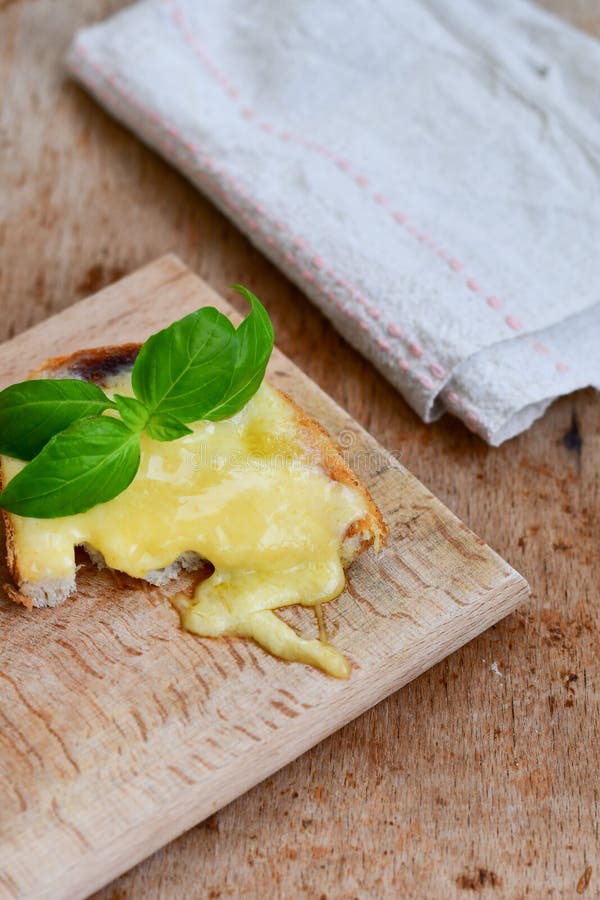 Hot Cheese Toast and Paprika Chips Stock Image - Image of greasy ...
