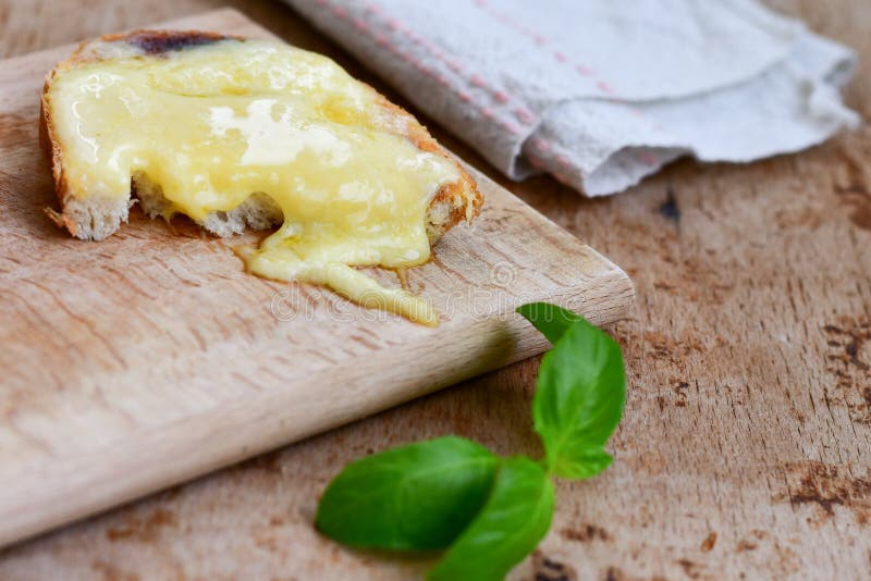 Hot Cheese Toast and Paprika Chips Stock Photo - Image of greasy, meal ...