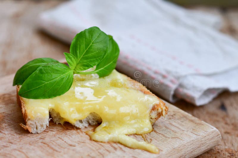 Hot Cheese Toast and Paprika Chips Stock Image - Image of greasy ...