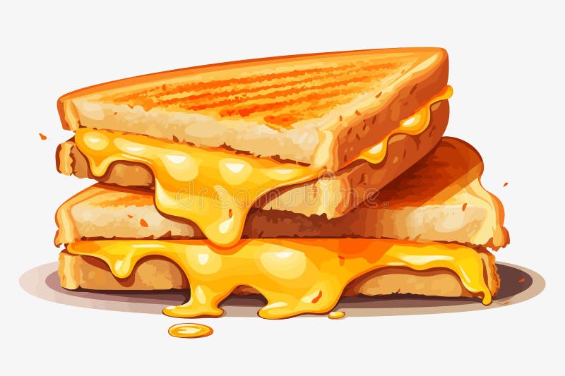 Cheese Toasted Sandwich Vector Flat Isolated Vector Style Illustration ...