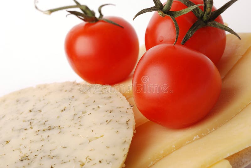 Cheese and tomatoes stock photo. Image of cheese, artistic - 7507078