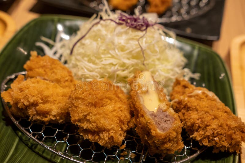 Cheese Tonkatsu Pork Cutlet Stock Image - Image of asian, decoration ...