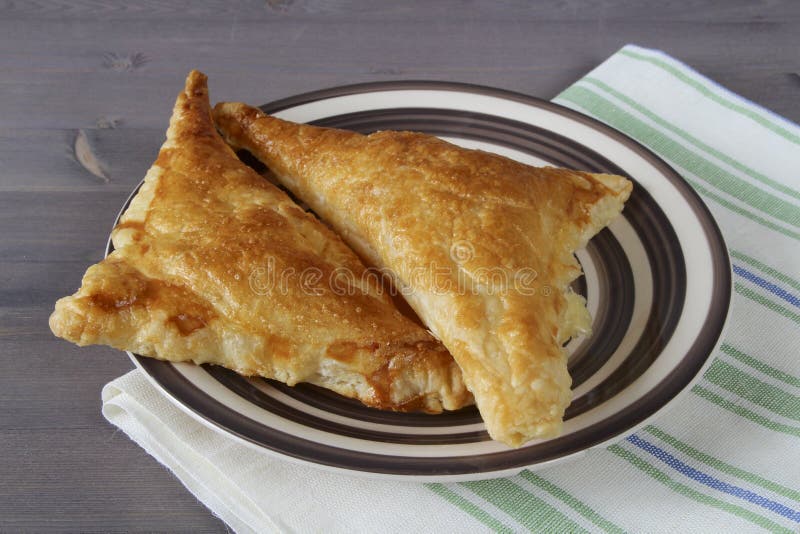 Cheese Triangles of Puff Pastry Stock Image - Image of cheese, bakery ...