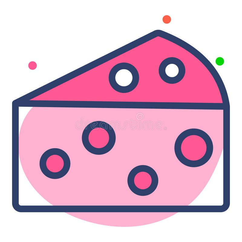 Cheese Vector Line Icon. Simple Creative Vector Line Icon Stock Vector ...