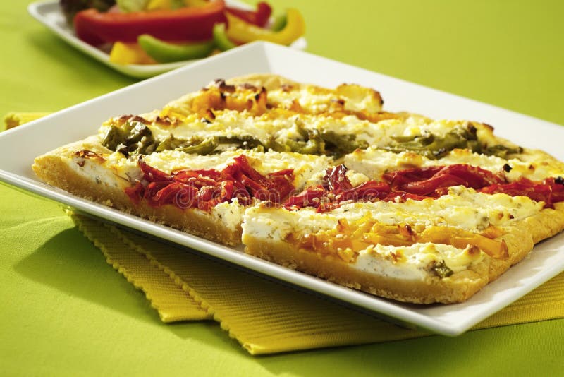 Cheese and vegetable pie stock photo. Image of veggie - 9397678