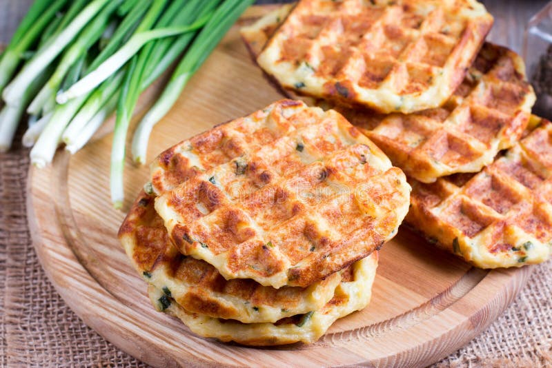 Cheese waffles stock image. Image of crispy, maasdam - 102098453