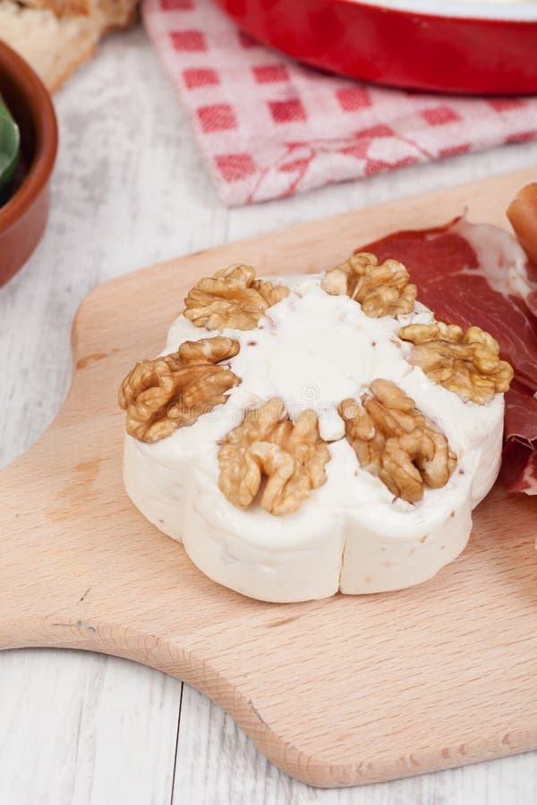 Cheese with walnuts stock photo. Image of nutrition, ingredient - 24793846