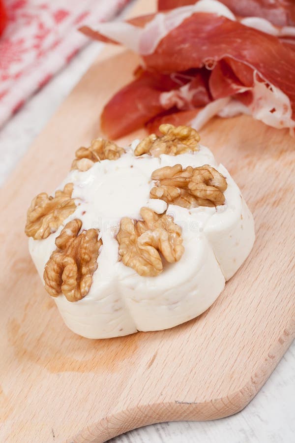 Cheese with walnuts stock photo. Image of fresh, dairy - 24793896