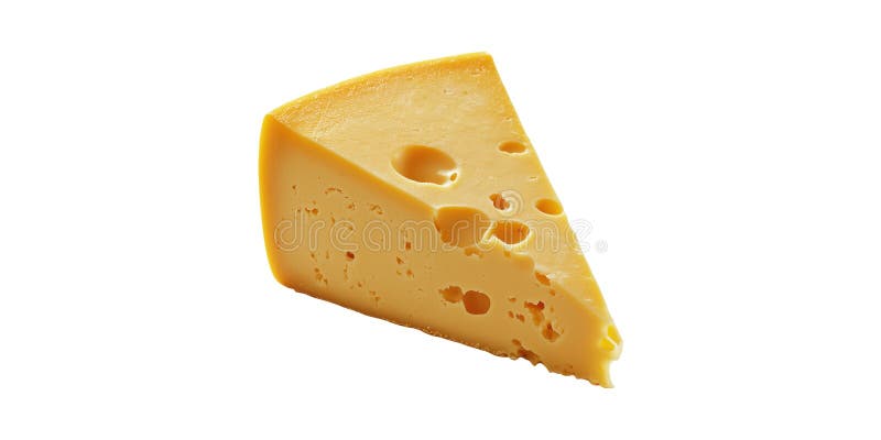 Cheese Wedge with Holes Isolated on Transparent Background Stock Image ...