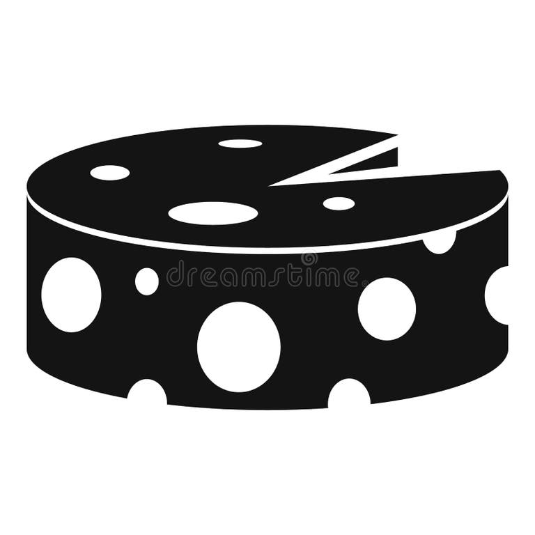 Cheese Wheel Icon, Simple Style Stock Vector - Illustration of italy ...
