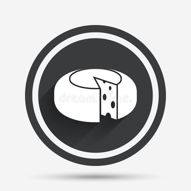 Cheese Wheel Sign Icon. Sliced Cheese. Stock Vector - Illustration of ...