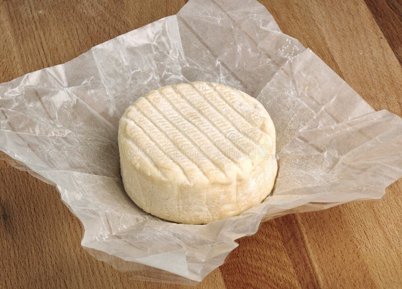 Cheese Wheel and Potted Grain Mustard. Gourmet Food Market. Stock Image ...
