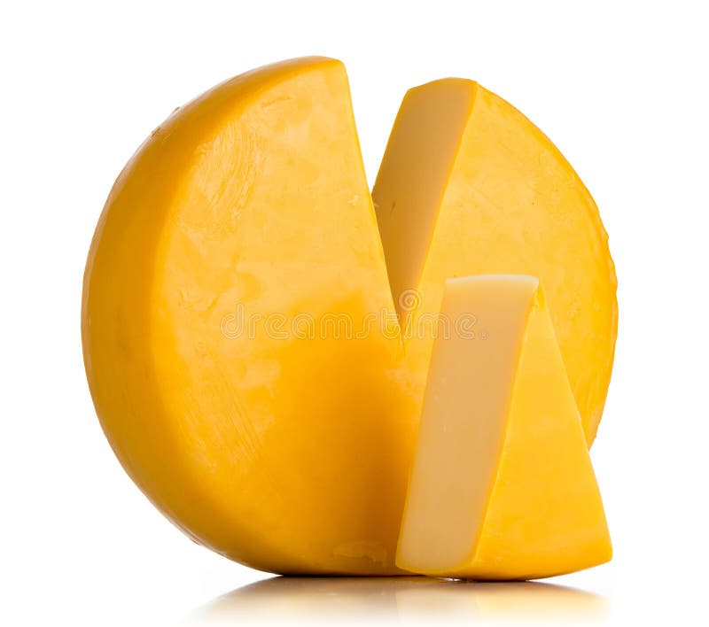 Cheese on White Background. Stock Image - Image of appetizer, block ...