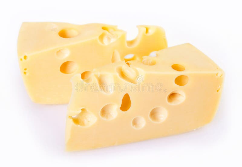 Cheese on white background stock image. Image of hole - 124566013