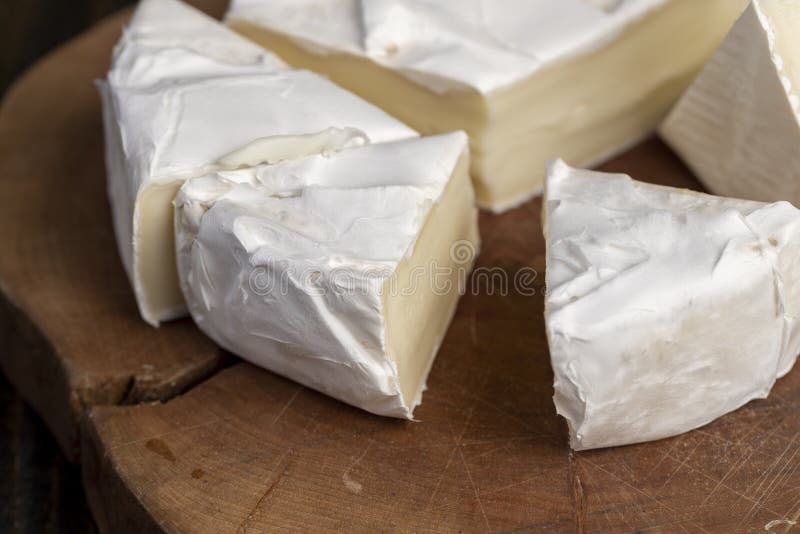 Soft Processed Cheese with Edible White Mold Stock Image - Image of ...