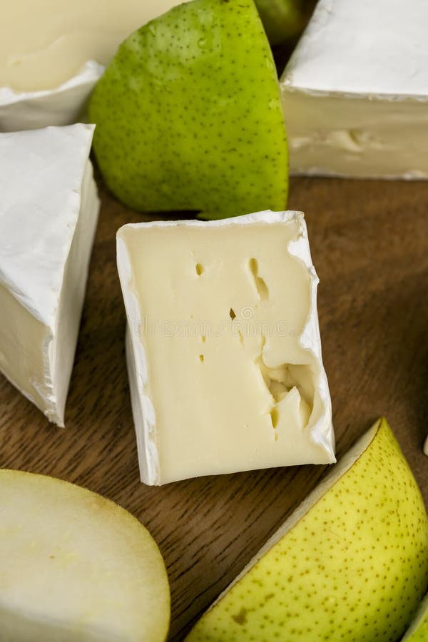 Cheese with White Mold Cut into Chunks Stock Image - Image of healthy ...