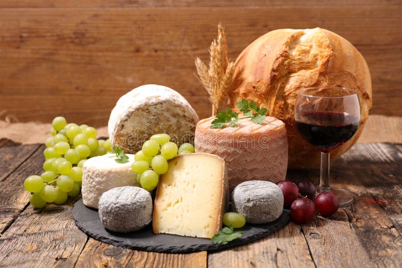 Cheese and wine glass stock photo. Image of product, variety - 72132120