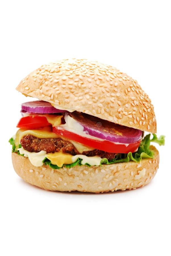 Cheeseburger stock image. Image of burger, bread, meat - 17017395