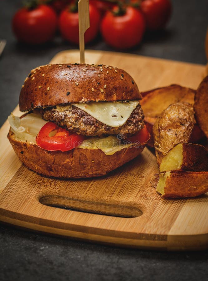 Cheeseburger with Beef Meat Stock Image - Image of fast, ketchup: 105361077