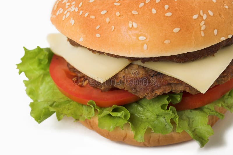 Cheeseburger close up stock image. Image of fast, filet - 1393817