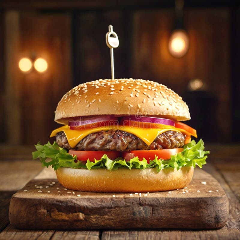 Classic Cheeseburger stock image. Image of food, juicy - 330376157