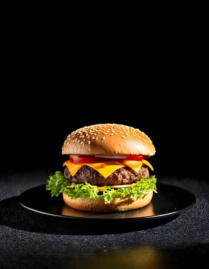 Spotlight Cheeseburger stock illustration. Illustration of burger ...