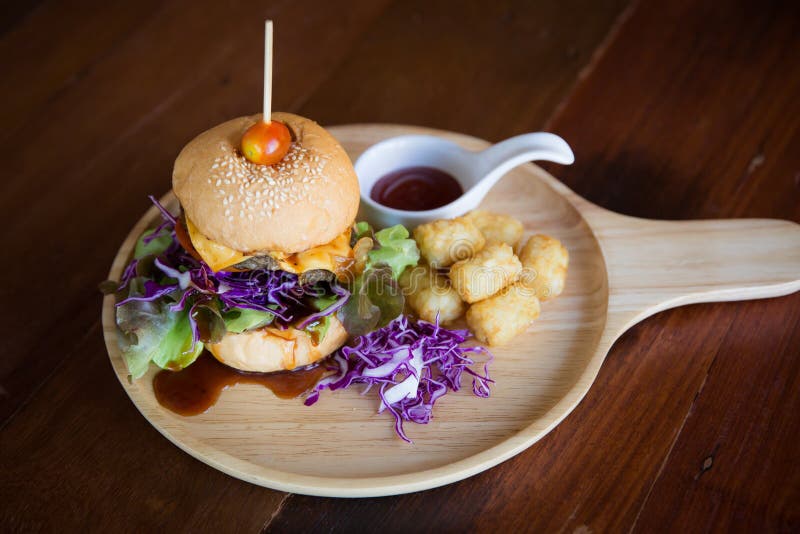 Cheeseburger platter stock photo. Image of fixings, platter - 135341500