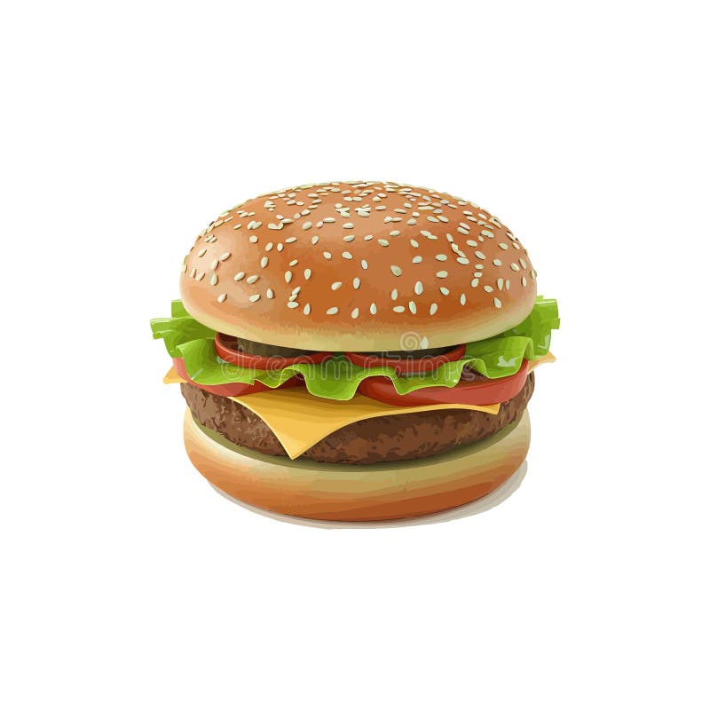 Cheeseburger. Vector Illustration Design Stock Illustration ...
