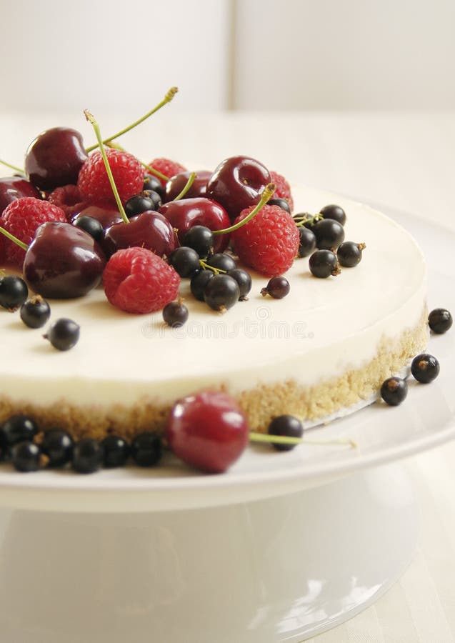 Cheesecake with berries stock photo. Image of light, cherry - 20159728