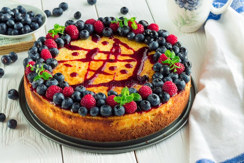 Cheesecake with Berries stock image. Image of decorated - 63381071