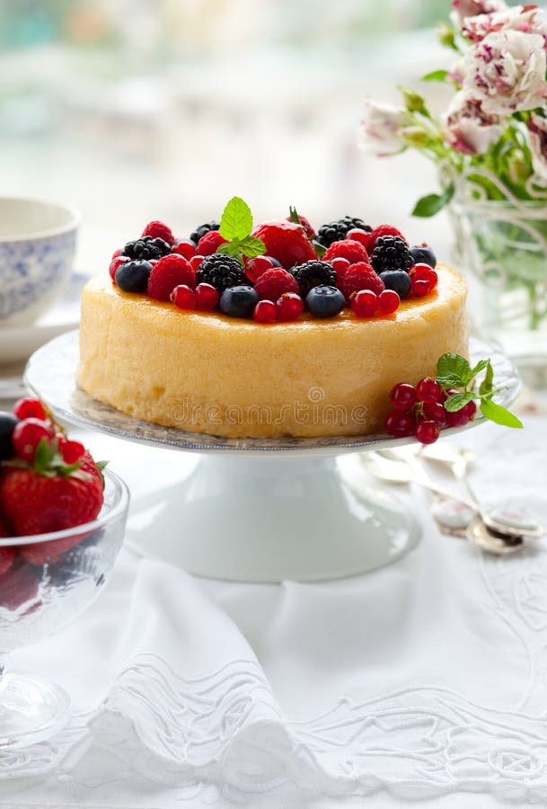 Cheesecake with Berries stock image. Image of freshness - 267556329