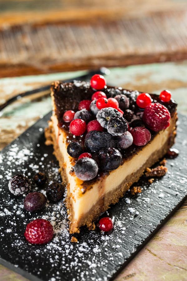 Cheesecake with berries stock photo. Image of berries - 74058340