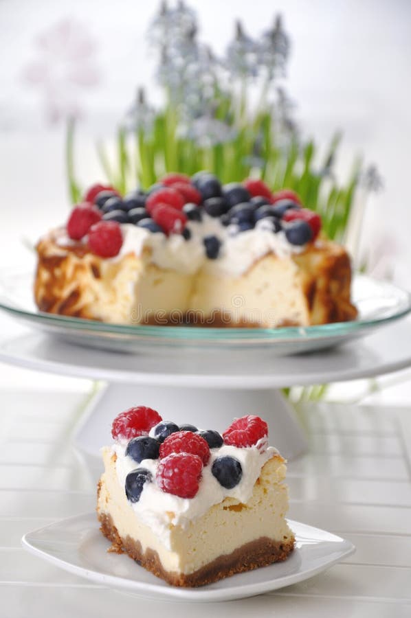 Cheesecake with Fresh Berries Stock Image - Image of berry, cake: 29475757
