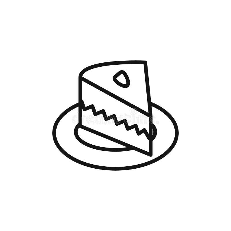 Cheesecake Logo Sign Vector Outline Stock Vector - Illustration of ...