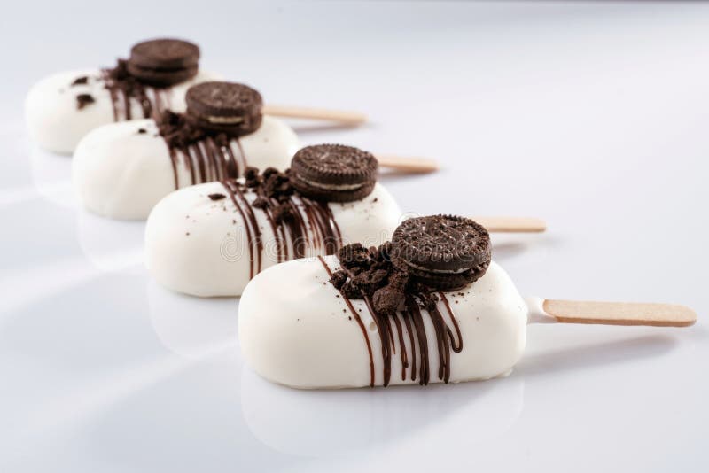 Cheesecake that Looks Like Ice Cream. Against White Background Stock ...