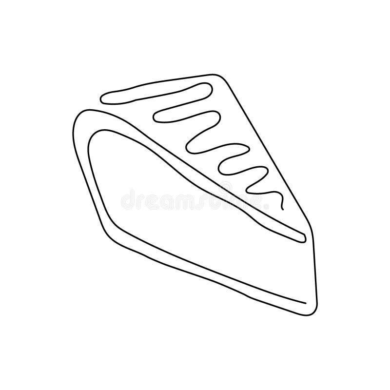 Cheesecake One Line Art. Continuous Line Drawing of Tart, Pie Stock ...
