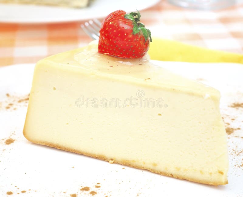 Cheesecake on the plate stock photo. Image of baked, cafe - 62538230