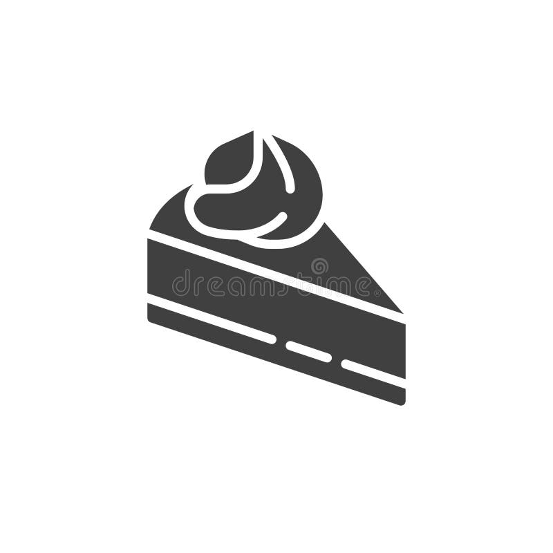 Cheesecake slice line icon stock vector. Illustration of vector - 220653398
