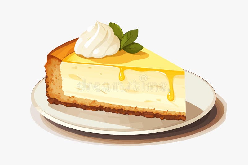 Cheesecake Vector Flat Minimalistic Isolated Illustration Stock Vector ...