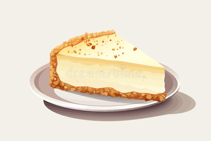 Cheesecake Vector Flat Minimalistic Isolated Illustration Stock Vector ...