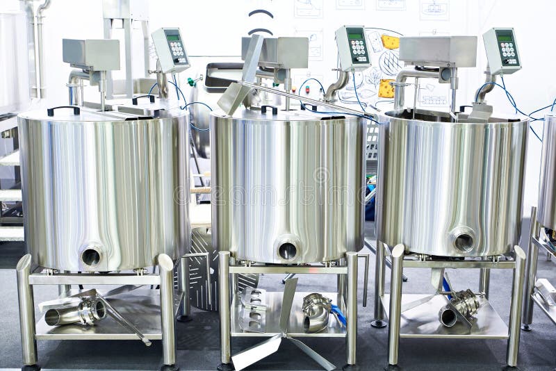 Cheesemaking equipment stock photo. Image of safety - 240441470