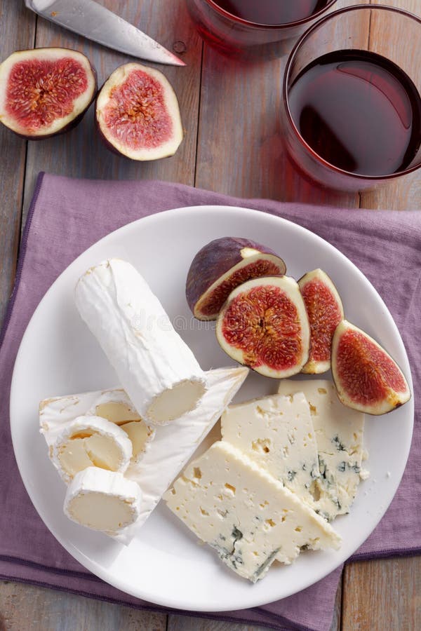 Cheese and figs stock photo. Image of leaf, figs, swiss - 18205272
