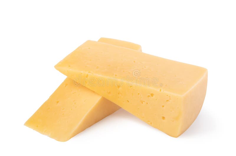 Cheeses on White Background Stock Photo - Image of chunk, triangle ...