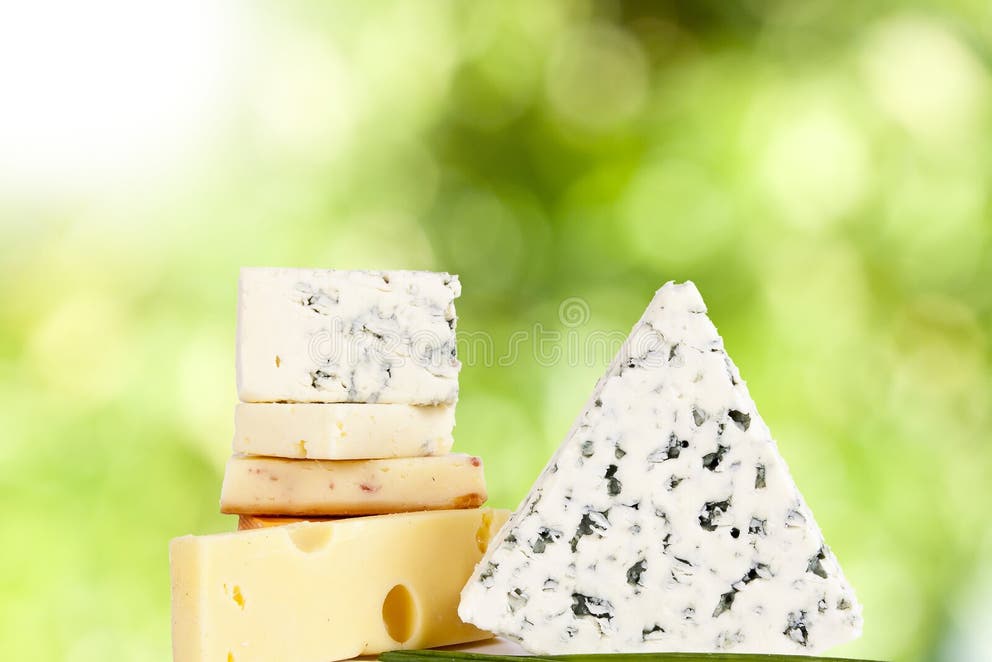 Cheeses with Natural Background Stock Photo - Image of ingredients ...