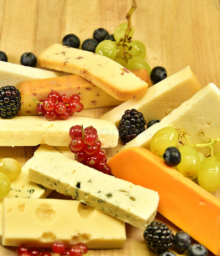 Cheeses. Variety of Cheeses. Cheeseboard. Stock Photo - Image of ...