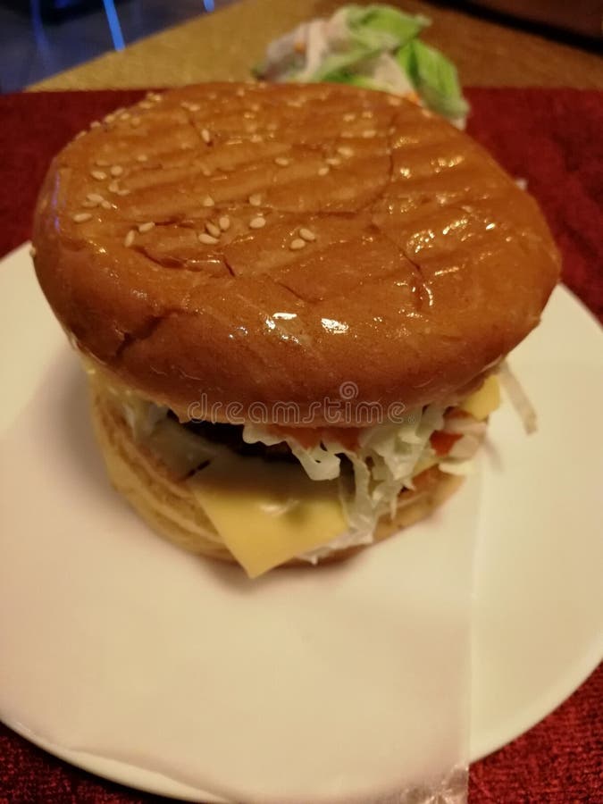 Cheesy chicken Burger stock photo. Image of foodie, cheese - 192809708