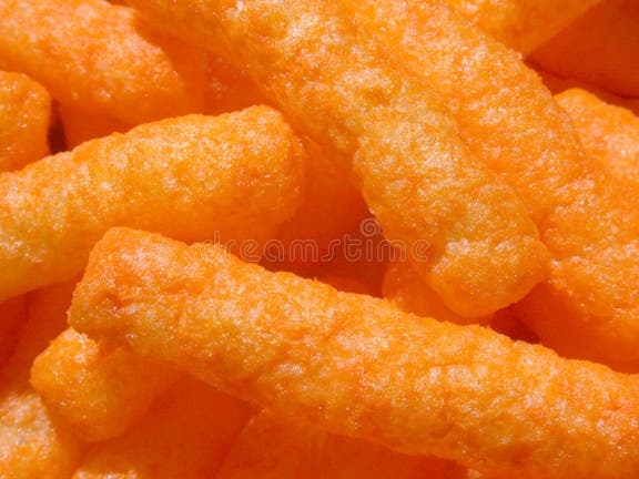Cheesy Fun stock image. Image of disgusting, orange, puffs - 101325