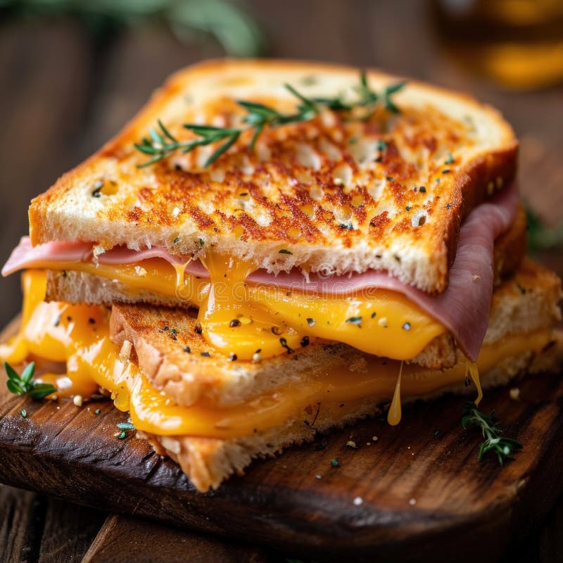A Cheesy Grilled Cheese Sandwich Stock Image - Image of generative ...