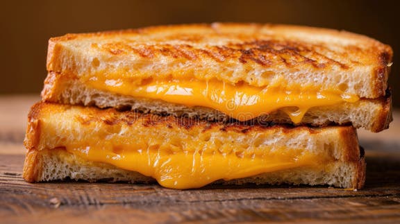 A Cheesy Grilled Cheese Sandwich Stock Image - Image of food, crispy ...