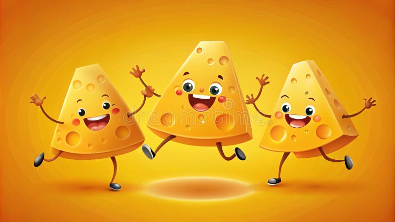 Cheesy Illustrations for a Playful Design Stock Illustration ...
